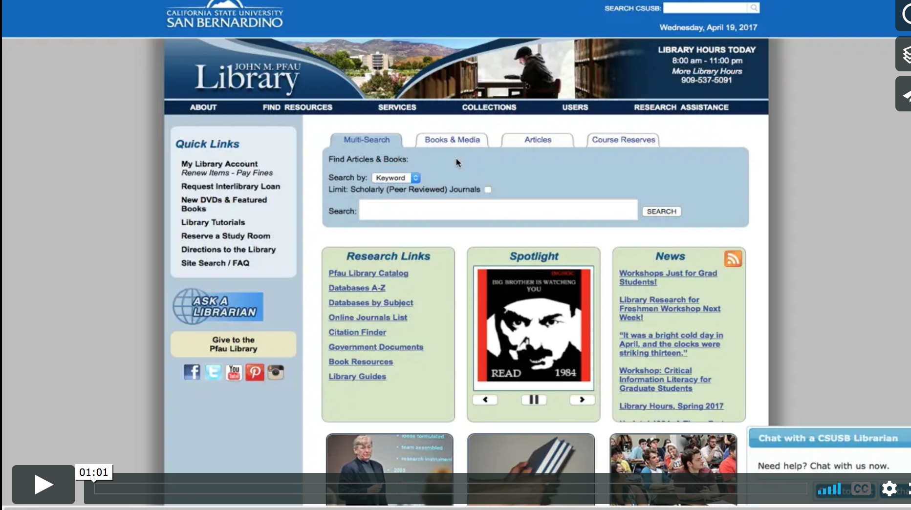 Video Tutorials | Visual Resource Center | CSUSB